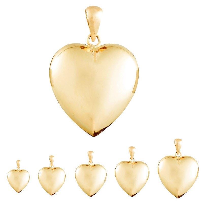 Hjerte guld vedhæng i 8-14 karat guld - SPAR 10%