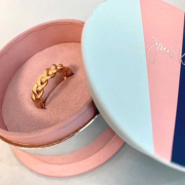 Braided ring i forgyldt fra jane Kønig -JK-braided-big